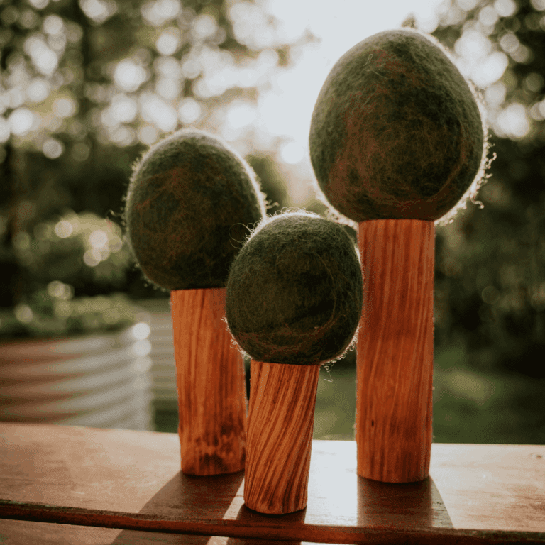 Autumn Felt Trees (Set of 3) by Papoose