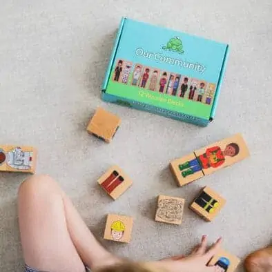 Our Community Helper Block Set by Freckled Frog