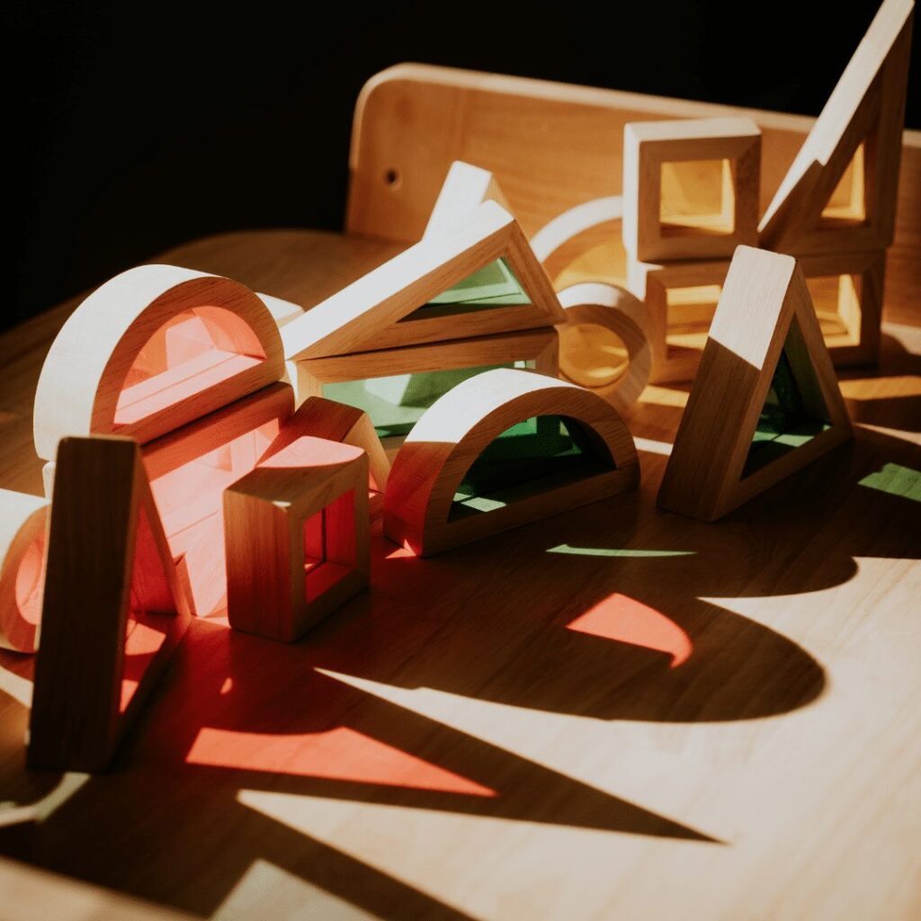 Wooden Light & Colour Blocks (Set of 24) by Zart