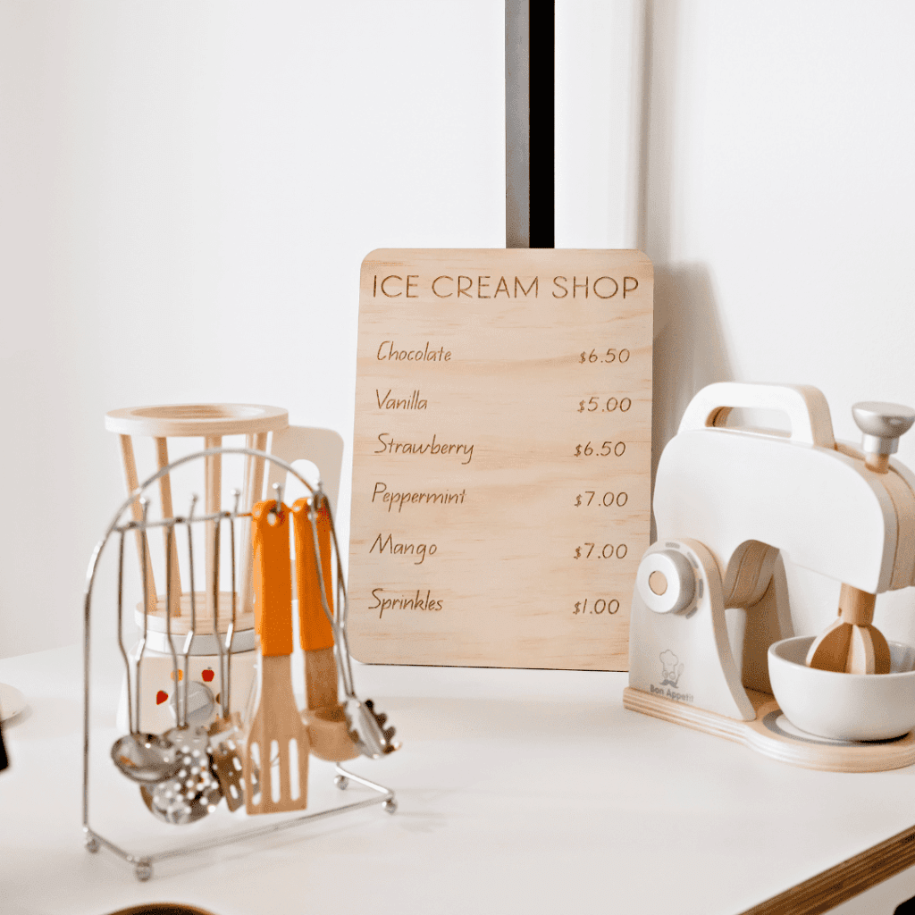 Pretend Play (Ice Cream) Menu by My Lovely Gifts