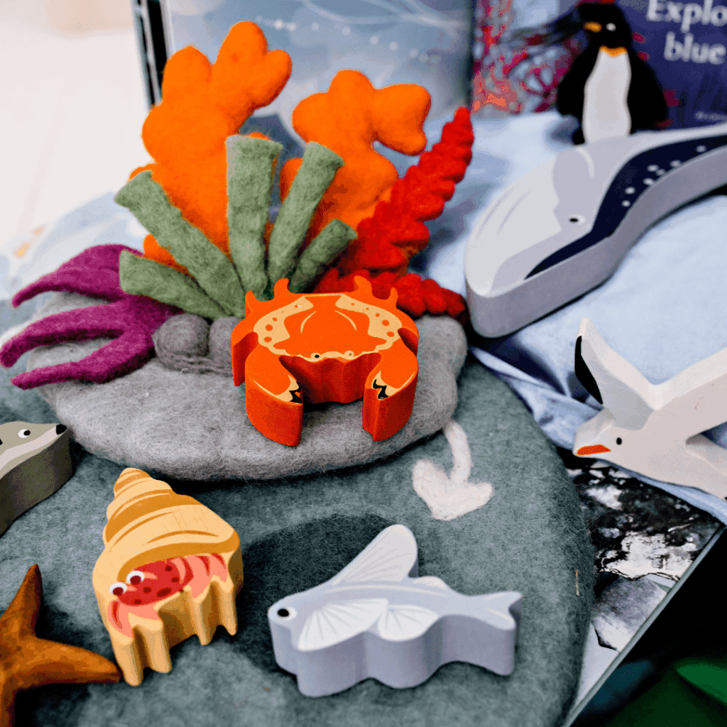 Felt Coral Reef Set with Clownfish by Tara Treasures