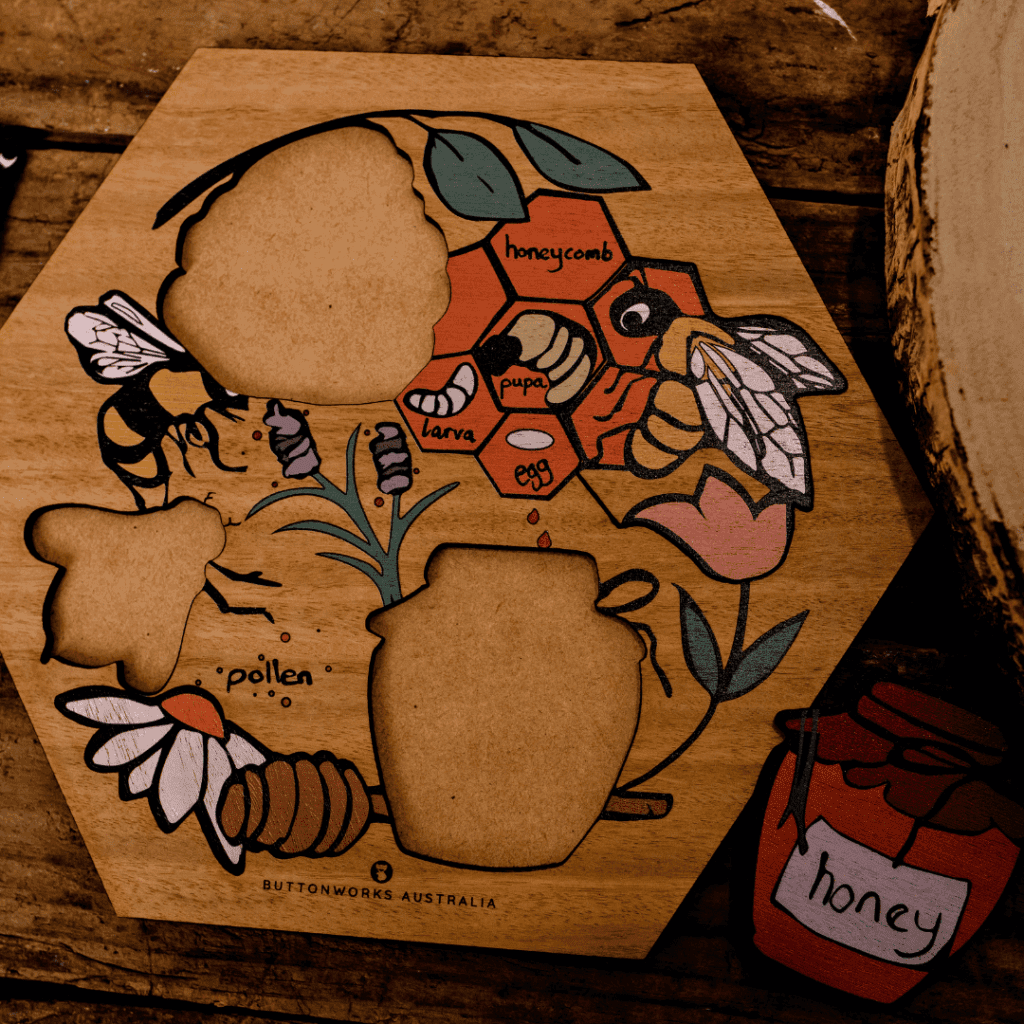 Honey Bee Cycle Puzzle | Eco-Friendly Learning Toy | Buttonworks