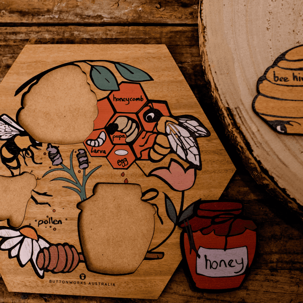 Honey Bee Cycle Puzzle | Eco-Friendly Learning Toy | Buttonworks