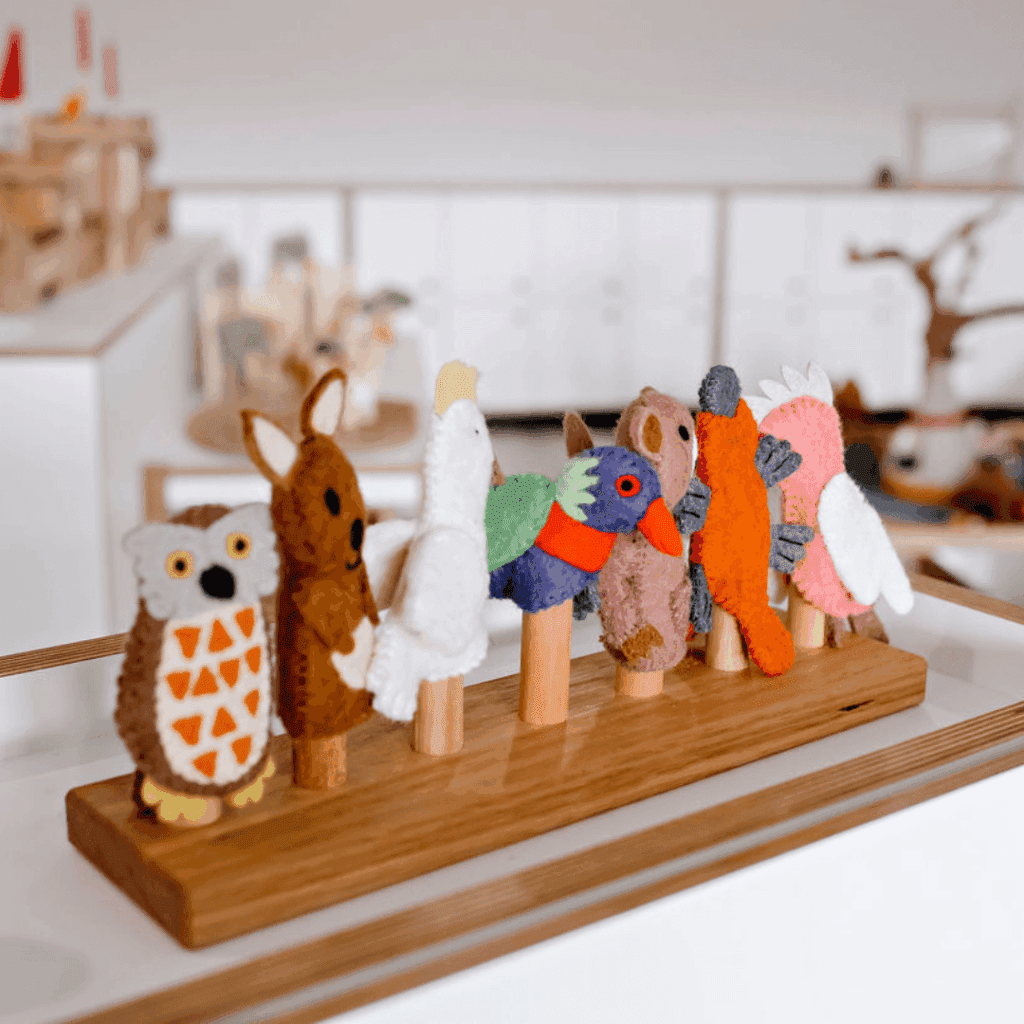 Australiana Finger Puppet School Set (Set of 25) by Tara Treasures