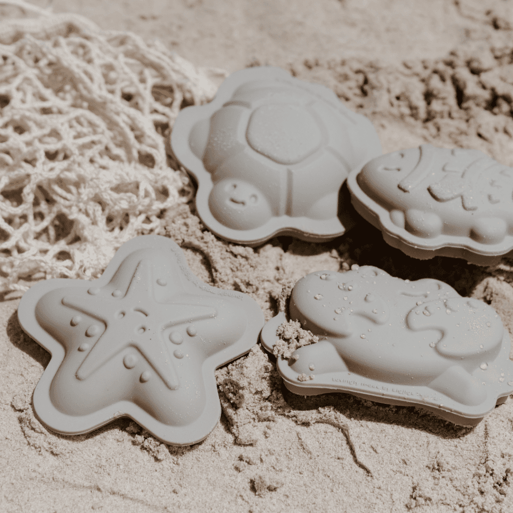 Silicone Sand Moulds (Stone Grey) by Bigjigs