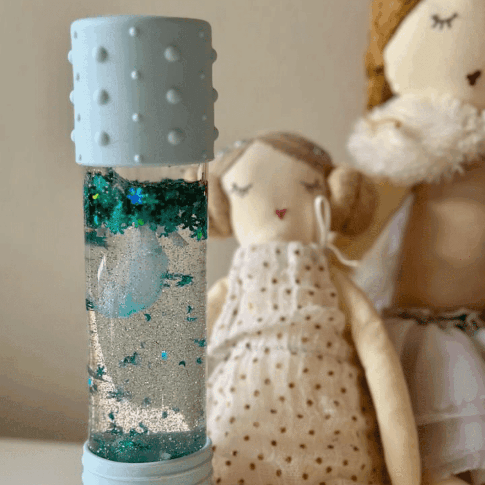 DIY Calm Down Sensory Bottle (Snow) by Jellystone Designs
