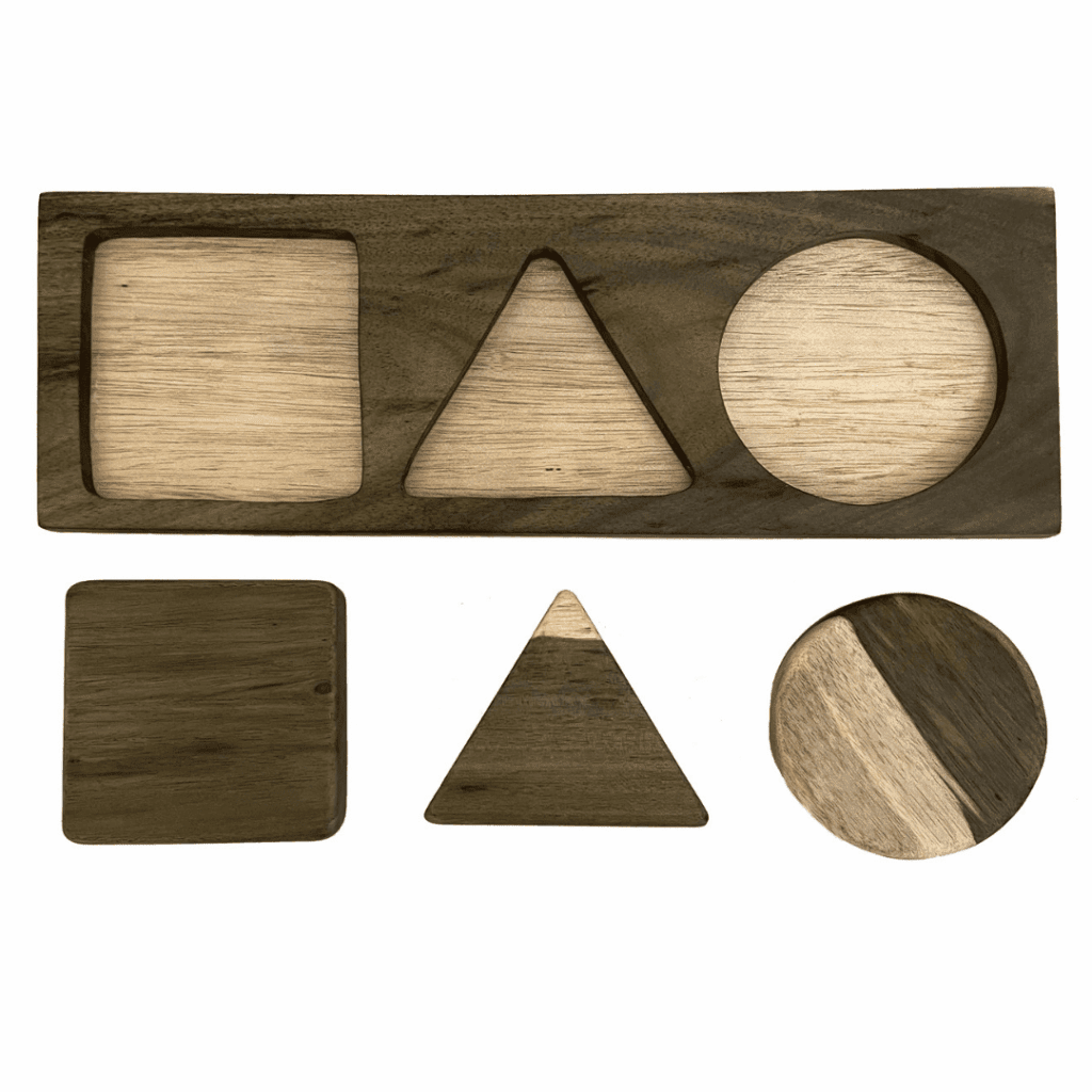 Three Shape Puzzle Waru by Papoose | Sustainable Wooden Learning Toy