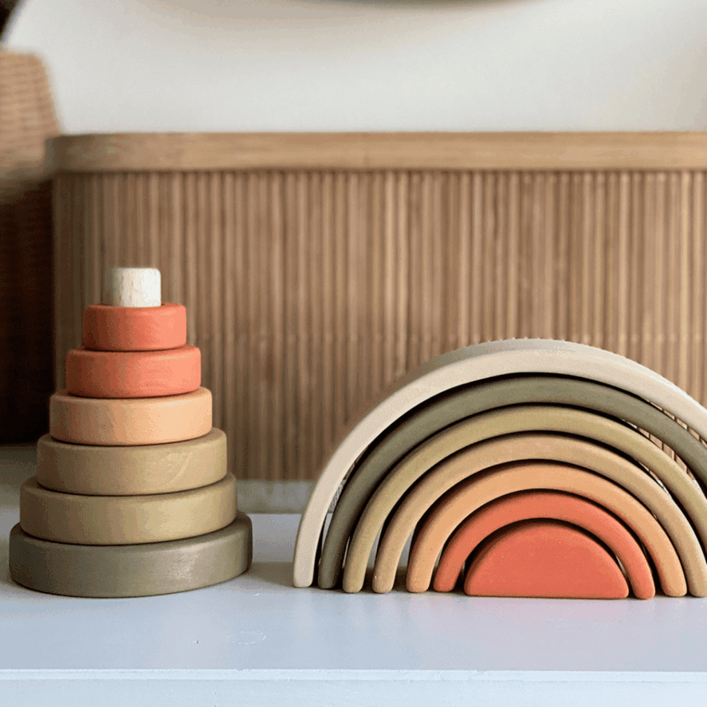 Mini Ring Wooden Stacker (Tropics) by SABO Concept