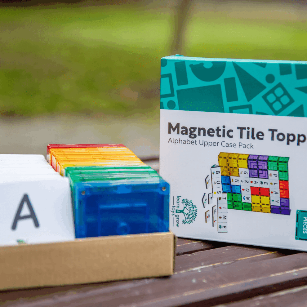 Magnetic Tile Topper (Alphabet Upper Case) Pack by Learn and Grow Toys