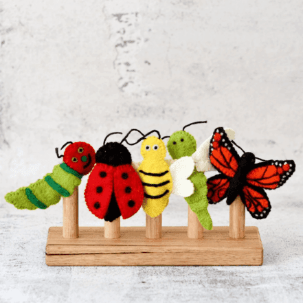 Insect and Bugs Finger Puppet Set by Tara Treasures