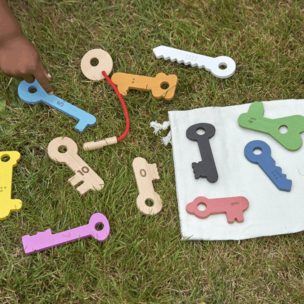 Rainbow Wooden Keys by Tickit