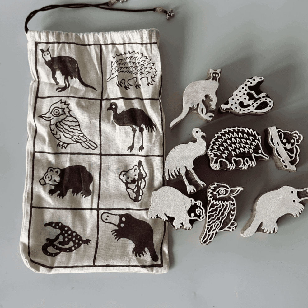 Australian Block Print Set (Fair Trade)